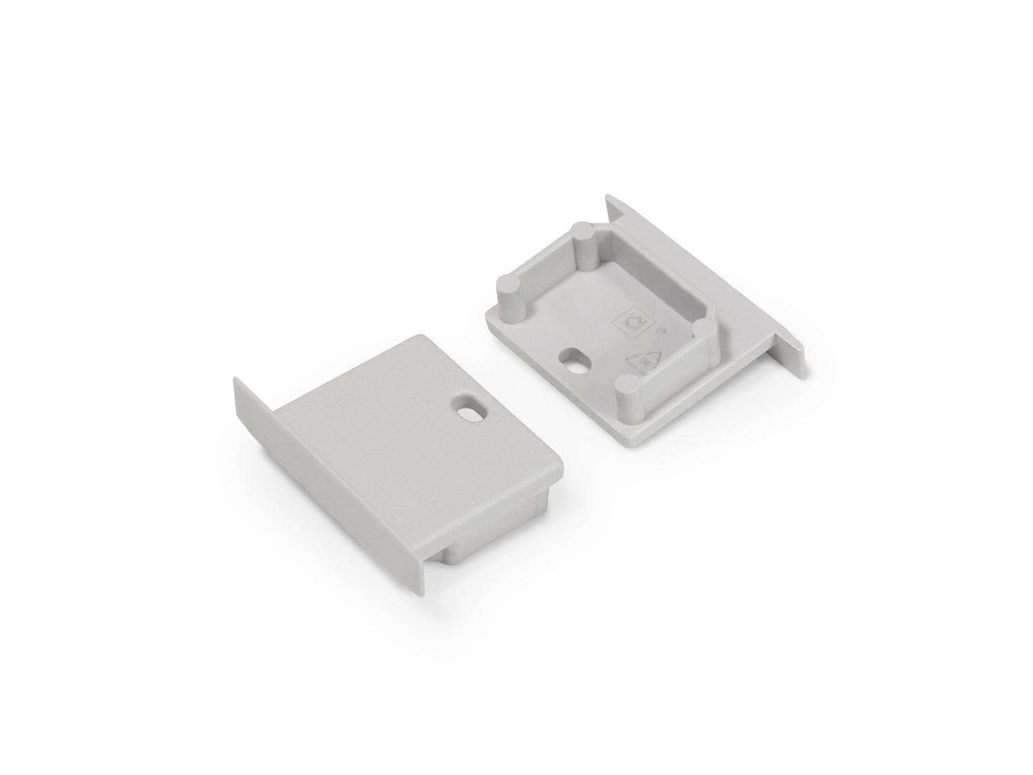 end cap LINEA-IN20 with hole grey [20pcs] - TOPMET