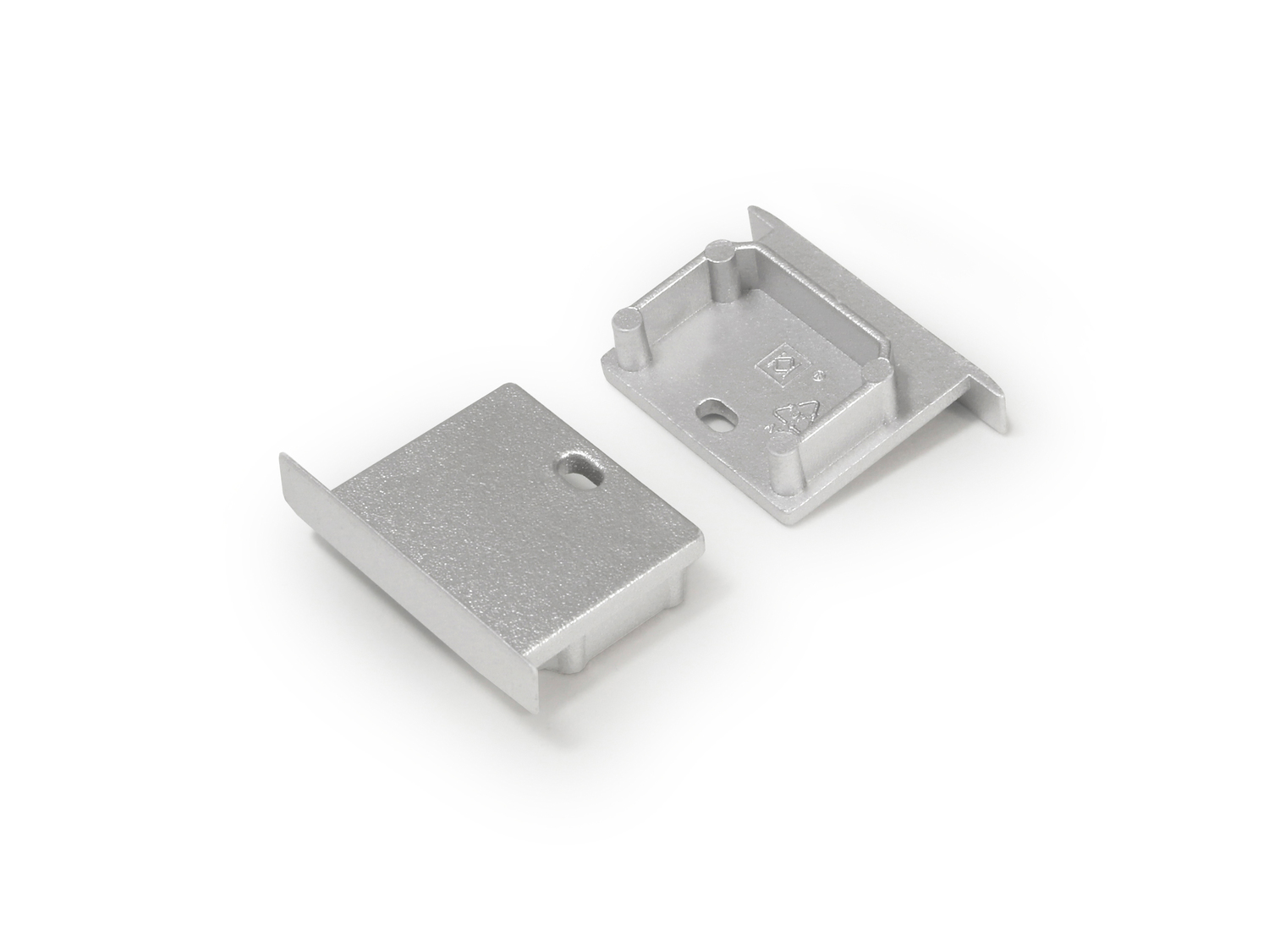 end cap LINEA-IN20 with hole silver [20pcs] - TOPMET