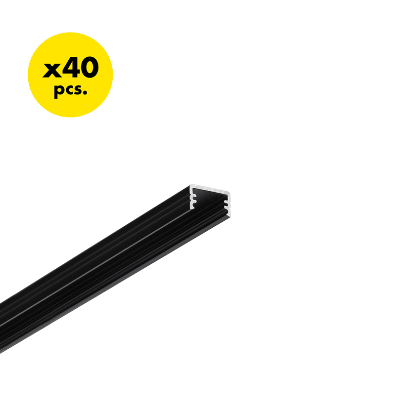 LED profile SLIM8 AC2/Z 2000 black anod. [40pcs] - TOPMET