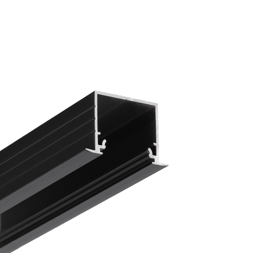 LED profile LINEA-IN20 EE7F/U7 2000 black anod. /plastic bag - TOPMET
