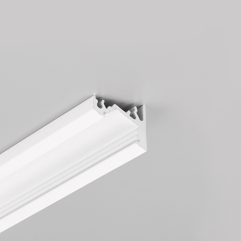 LED profile CORNER10 BC/UX 2000 white painted RAL9003 /plastic bag ...